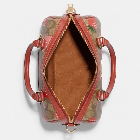 Coach | Bags | Coach Rowan Satchel In Signature Canvas With Wild ...
